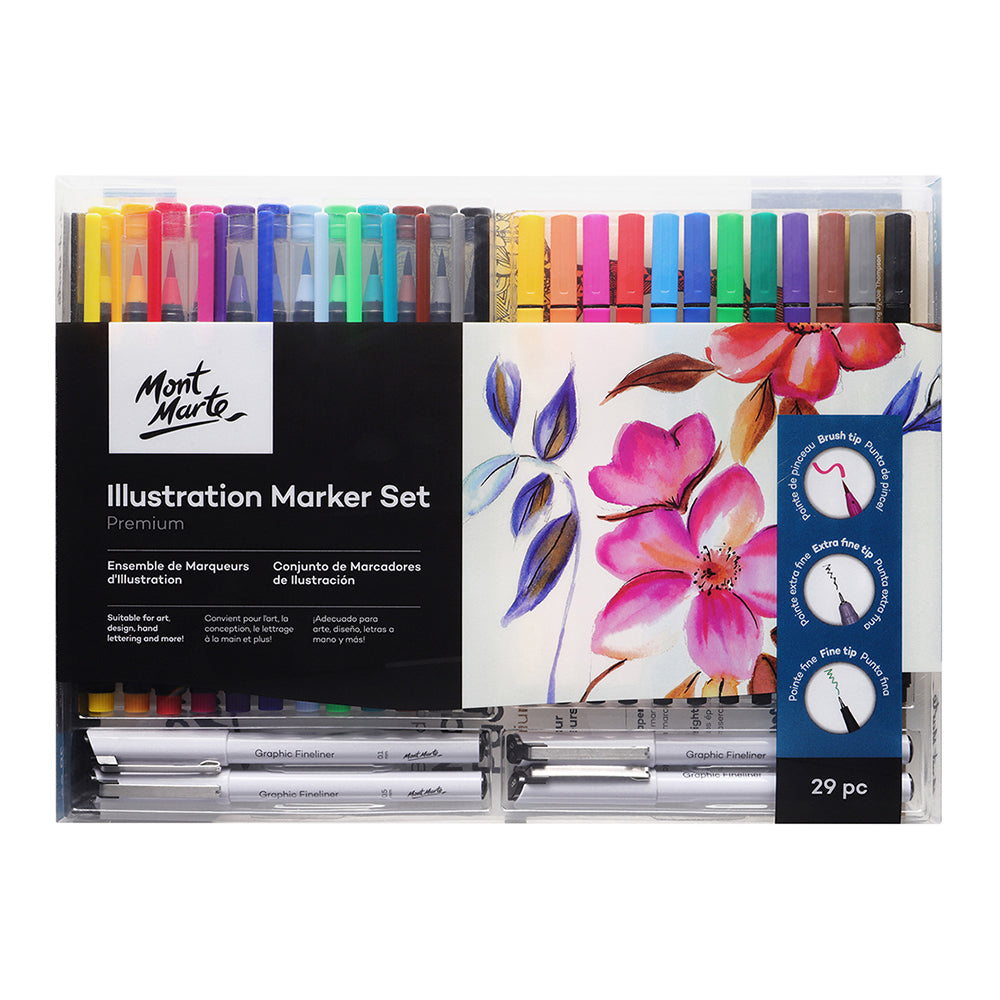 Premium Illustration Marker Set - 29 pieces – Embroidery Marketplace ...